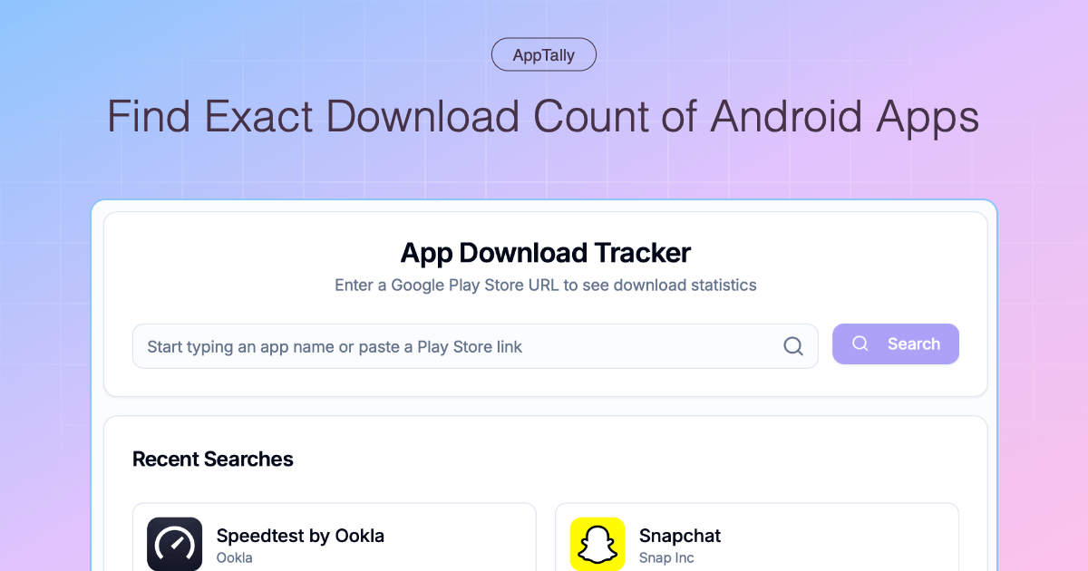 AppTally - Track Android App Downloads
